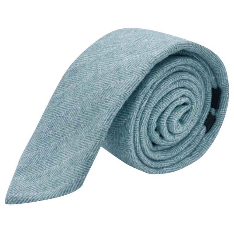 Steel Blue Herringbone Tie, Necktie | King & Priory