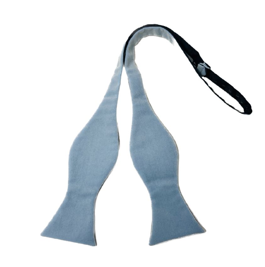 Light Baby Blue Velvet Self-Tie Bow Tie | King & Priory