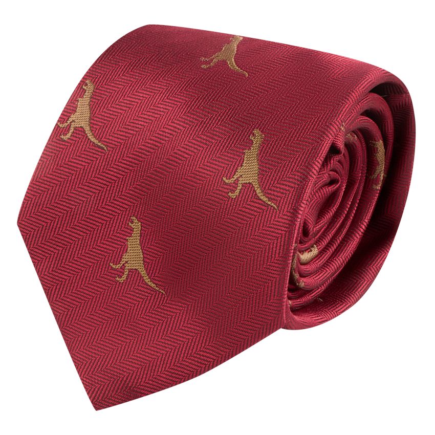 Burgundy Red Tyrannosaurus Rex / T-Rex Herringbone Tie, Necktie | King ...