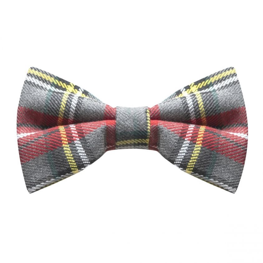 Traditional Light Grey Stewart Tartan Check Self-Tie Bow Tie | King ...