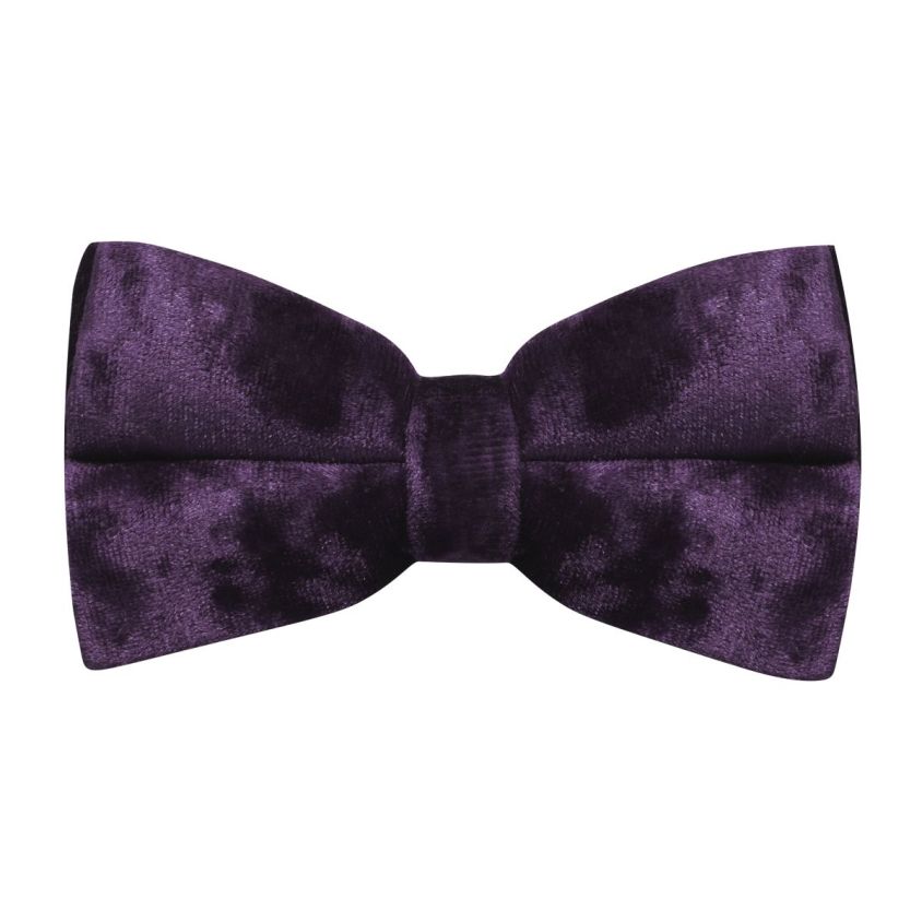 Highland Weave Stonewashed Purple Bow Tie | King & Priory